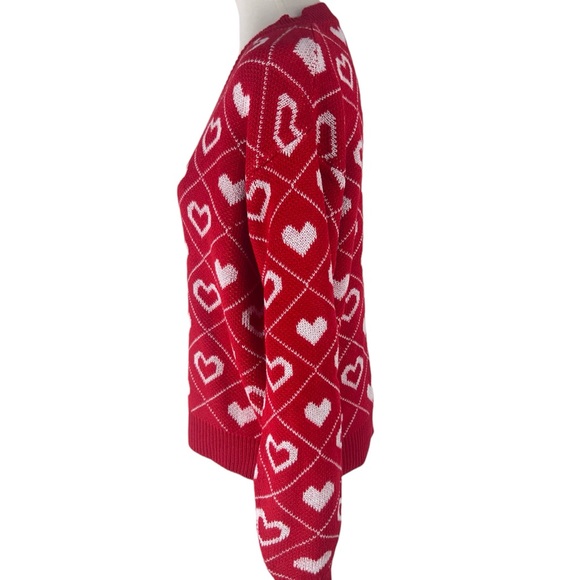 Sweaters | 143 Redwhite Heart Sweater | Poshmark